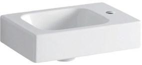 Geberit iCon - Umývátko bez přepadu s otvorem vpravo, 380x280 mm, s KeraTect, bílá 124736600