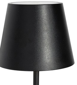 Stolní lampa černá včetně stmívače a dobíjecího LED IP54 - Murdock