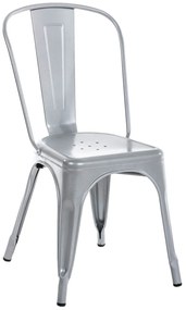 Kovová židle Ben - Stříbrná