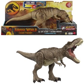 Mattel jurský svět zběsilý útok t-rexe se zvuky, hxf53