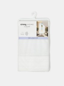 Sinsay - Průhledné záclony na řasící pásce 2 pack - bílá