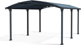 Palram - Canopia Arcadia 5000 antracit Hliníkový přístřešek na auto s obloukovou střechou z polykarbonátu, 5,0 x 3,5 m