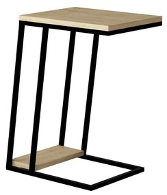 Industriální příruční stolek HAARKEN, dub