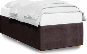 Rám postele bez matrace tmavě hnědý 90 x 200 cm textil 3284910