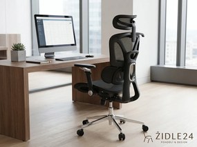 Ergonomická kancelářská židle EXECUTIVE - černá síťovina