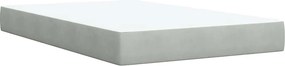 Box spring postel s matrací světle šedá 120x190 cm samet 3287680