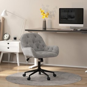 Vinsetto Kancelářská židle, Kancelářská židle s sametovým povrchem, 360° otočné sedadlo, Výškově nastavitelné, Ergonomická židle s kulatým opěradlem,