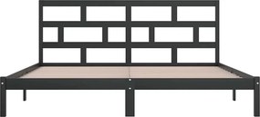 Rám postele černý masivní borovice 200 x 200 cm 3101242