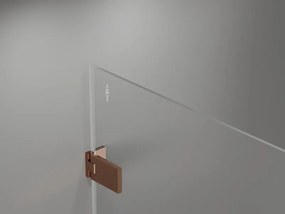 Mexen Lunar-F Duo, skládací sprchový kout 100 x 80 cm, 8mm čiré sklo, profil růžové zlato, 836-100L-080P-60-00