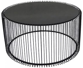 Kare Design Černý kovový konferenční stolek Wire Uno 80 cm