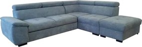 Casarredo - Komfort nábytek Rohová sedací souprava DEMARA rozkládací s úložným prostorem, pravá, Primo 89 (modrošedá)