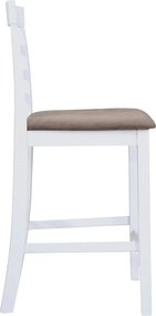 Barové židle 2 ks bílé textil 241702
