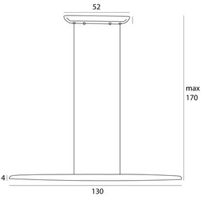 MAXLIGHT P0598 - LED Lustr na lanku WOODY LED/25W/230V hnědá/borovice
