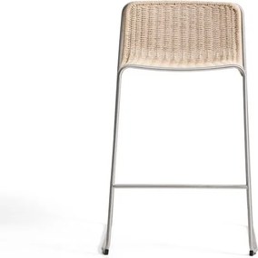 Béžová kovová zahradní barová židle Tavari – Kave Home