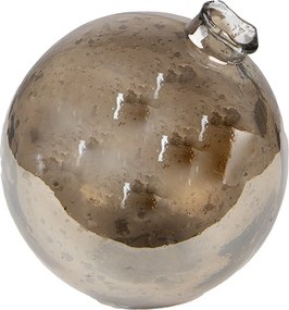 Skleněná hnědá kulatá foukaná váza Sandy I - Ø 13*13 cm