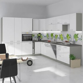 BIANCA sb | vysoká skříňka 60 DKS-210 3S1F potravinová | UNI DVÍŘKA | 60 cm | PREMIUM BOX | světle šedá/bílá lesk
