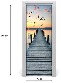 Fototapeta na dveře samolepící dřevěné molo 75x205 cm