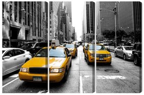 Vícedílný obraz Taxíky V New Yorku Nedostatek Nedostatek Plátno Canvas 150x100