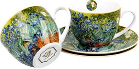 Porcelánový šálek s podšálkem Van Gogh Irises 250 ml sada 2ks