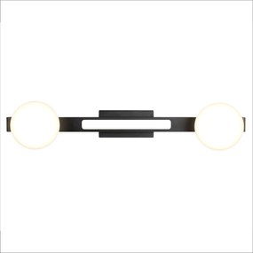 Nástěnné svítidlo Magnet1, 2x bílé skleněné stínítko + 1x LED 13W, b
