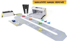TODDLEROAD 2119 HANGÁR - 3 ergonomická letadla s funkční krabicí / od