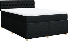Box spring postel s matrací černá 140 x 190 cm textil 3286684