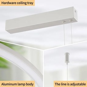 Brilagi - LED Stmívatelný lustr na lanku PORTOFINO LED/98W/230V stříbrná + DO