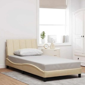 Rám postele bez matrace Hanko krémová 100 x 200 cm textil 3310375