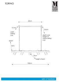 Markslöjd 107783 - Lustr na lanku TORINO 5xGU10/7W/230V