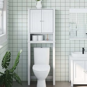 vidaXL Úložná skříňka nad toaletu BERG 60 x 27 x 164,5 cm dřevo [358555] Barva: Bílá
