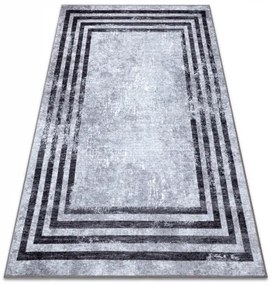 Dywany Luszczow Dětský kusový koberec MIRO 51325.805 pratelný  Geometrická, linky protiskluz, šedý Rozměr koberce: 80 x 150 cm