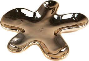 Zlatý porcelánový dekorativní talířek Perníček - 18*17*2 cm