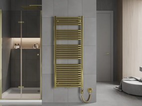 Mexen Hades, elektrické topné těleso 1500 x 600 mm, 600 W, zlatá lesklá, W104-1500-600-2600-50