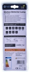 LED svítilna do skříňky, 1x LED 0,5w 4000k, w, pohybový senzor + věšák