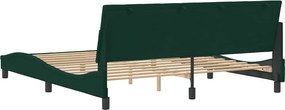 Rám postele bez matrace Hanko tmavě zelená 180 x 200 cm samet 3207864