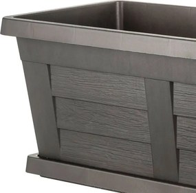 Bama Zahradní velkoobjemový truhlík Legno antracit, 60 x 30 x 25 cm, 60 cm