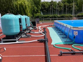 Technypools Bazénový set SUPREME 1000 9,51 x 5,66 x 1,32 m (0521K) Barva: modrá