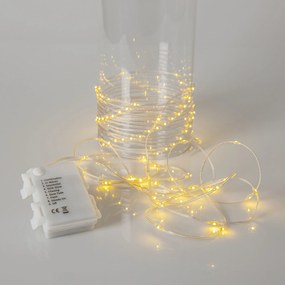 STAR TRADING Venkovní světelný LED řetěz Drop Micro - 7,2 m, žlutá barva, plast