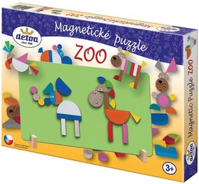 Puzzle detoa dřevěné hračky - magnetické puzzle zoo