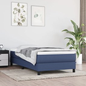 vidaXL Box spring postel s matrací 90x200 cm textil [3144050] Barva: Modrá