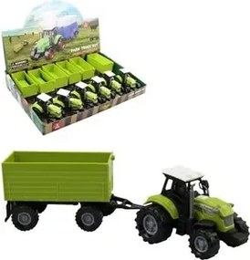 MaDe 15364 Traktor s vlečkou, se světlem a zvukem, volná kola / 23,5 x