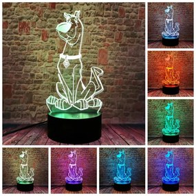 3D LED Lampička Scooby Doo