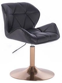 LuxuryForm Židle MILANO na zlatém talíři - černá