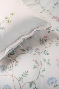 Pip Studio perkálové povlečení Desi Garden White - 140 x 200 + 70x90, bílá (Luxusní bílé perkálové povlečení na jednolůžko)