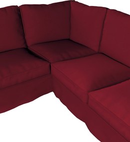 Potah na pohovku IKEA  Ektorp rohová barva červená látka pletený vzor