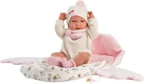 Llorens 73884 NEW BORN HOLČIČKA - realistická panenka miminko s celovi