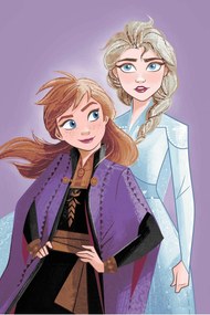 Jerry Fabrics Deka z mikrovlákna 100x150 Frozen Ice Age Anna Elsa fialová JF24