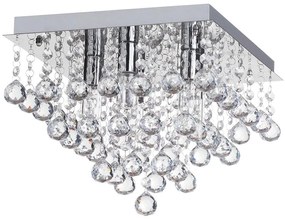 Toolight - Křišťálová stropní lampa 4xE14 40W APP515-4C, chromová, OSW-00072