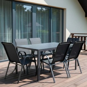 Vikio Venkovní zahradní set 140x80 pro 6 osob DK304-140 antracit