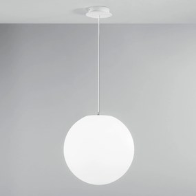 FAN I-GECO-SFERA-S40 Závěsné venkovní svítidlo Geco, bílá, 1 x E27, IP65, výška 150cm - FANEUROPE